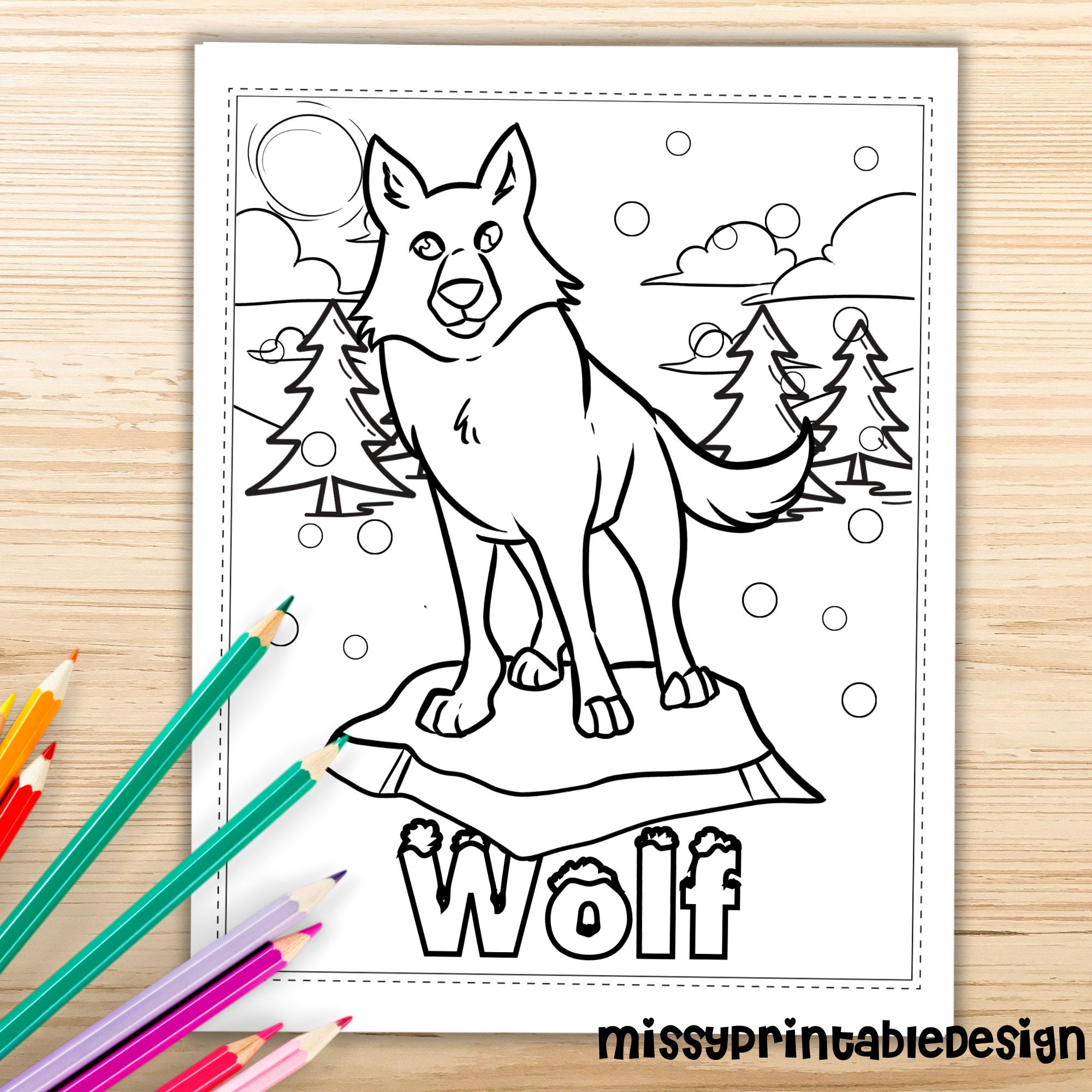 Arctic Animals Coloring Pages Printable Animal Coloring - Etsy