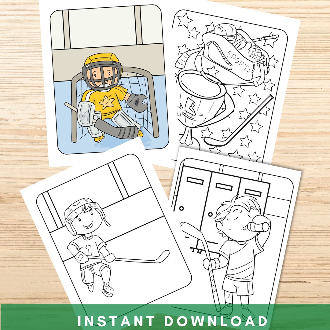 Hockey Coloring Pages, Printable Coloring Pages, Hockey Party Activity ...