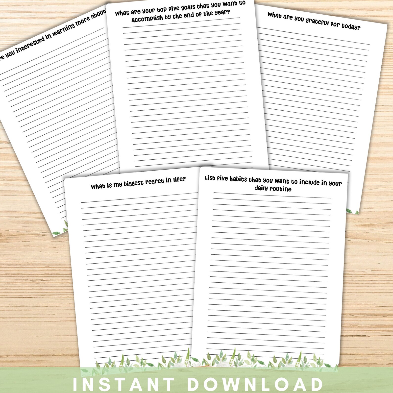 30 Printable Journal Prompts to Inspire Printable Journal - Etsy