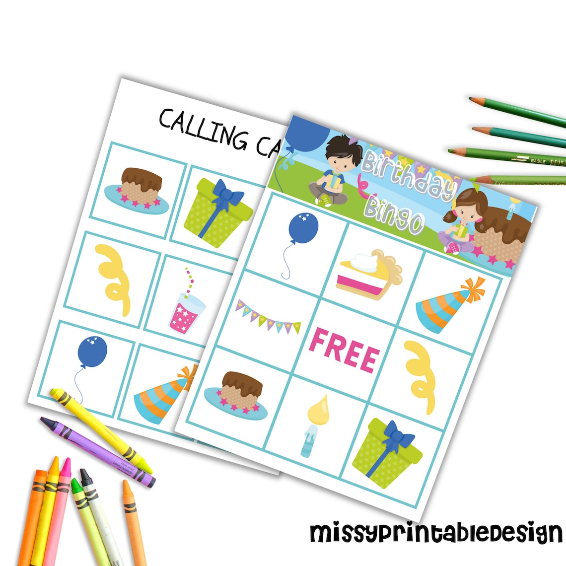 Birthday Party Bingo Cards Printable Birthday Party Bingo - Etsy