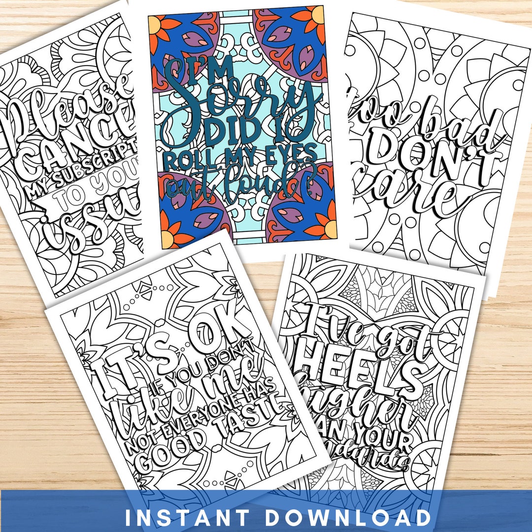 Sassy Quotes Coloring Pages, Adult Coloring Pages, Pattern Coloring ...