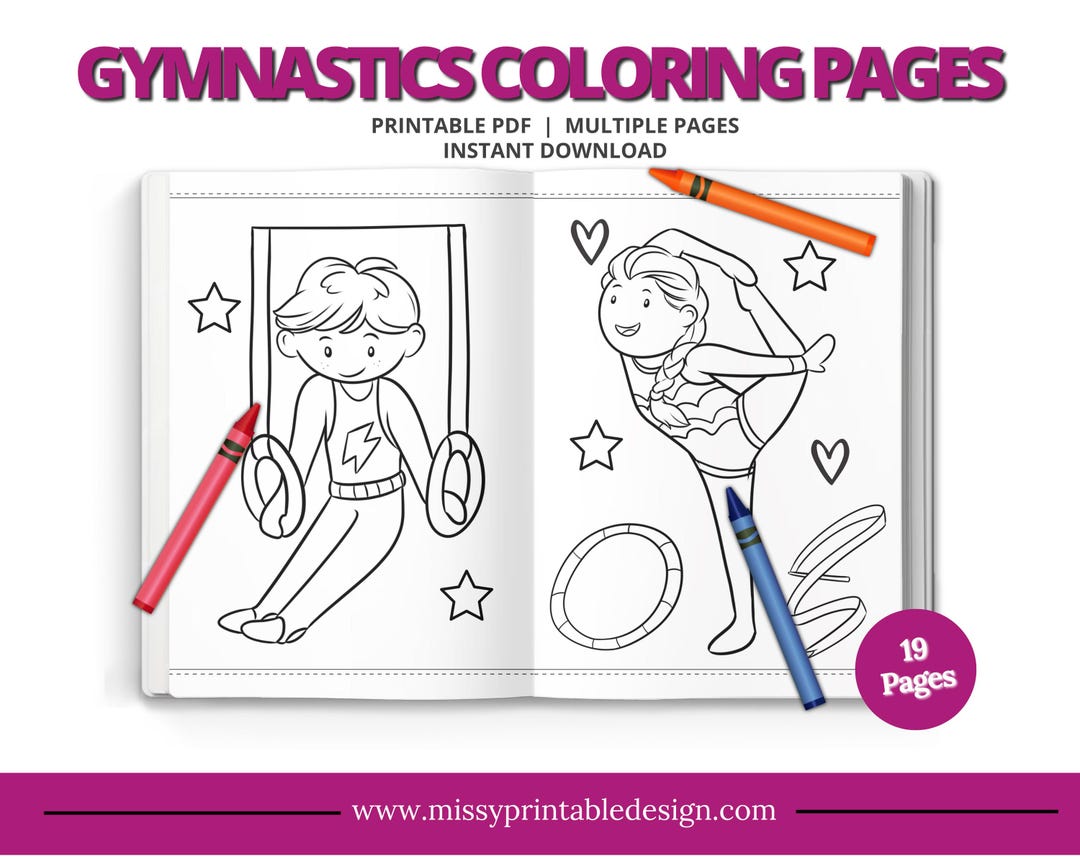 Gymnastics Coloring Pages, Printable Gymnastics Coloring Book ...