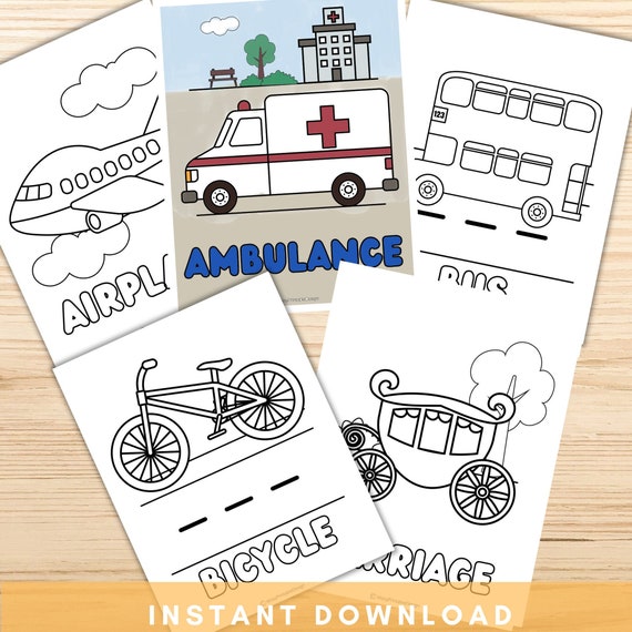 Transportation Coloring Pages, Kids Coloring, Vehicle Coloring Pages ...