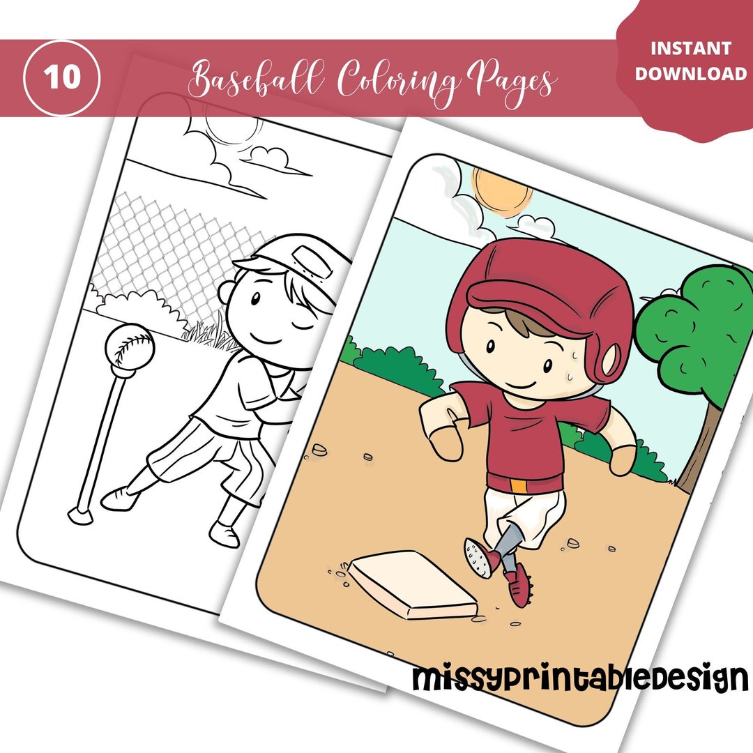 Baseball Coloring Pages, Printable Coloring Pages, Baseball Birthday ...