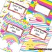 Editable Rainbow Binder Covers, School Teacher Binder (PDF) - Etsy