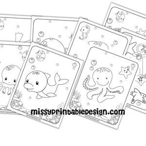 Ocean Activity Book, Printable Ocean Coloring Pages, Ocean Coloring and ...