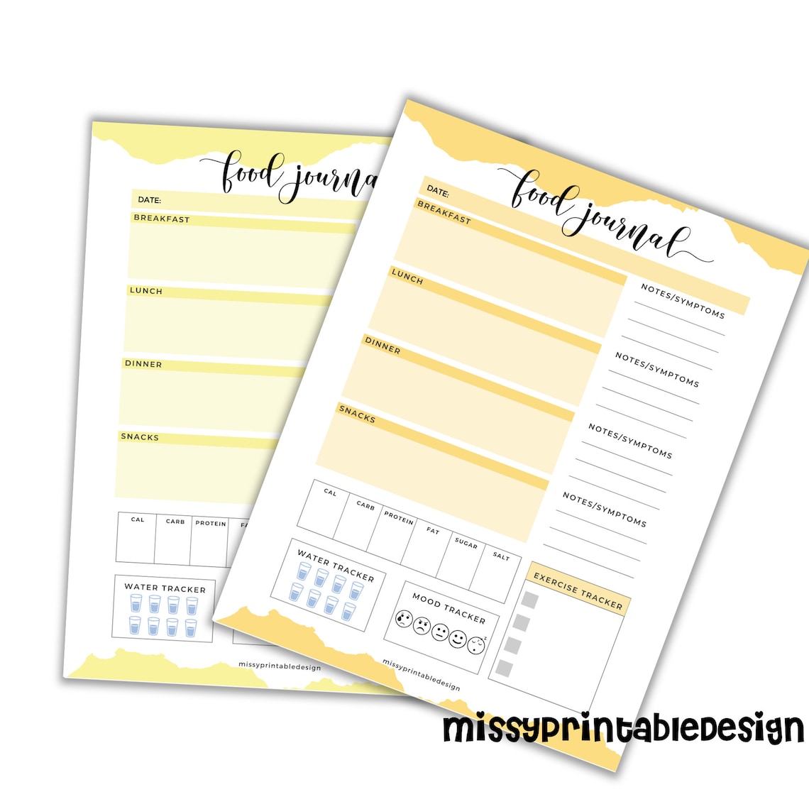 Daily Food Journal Printable Food Diary Daily Food Tracker | Etsy