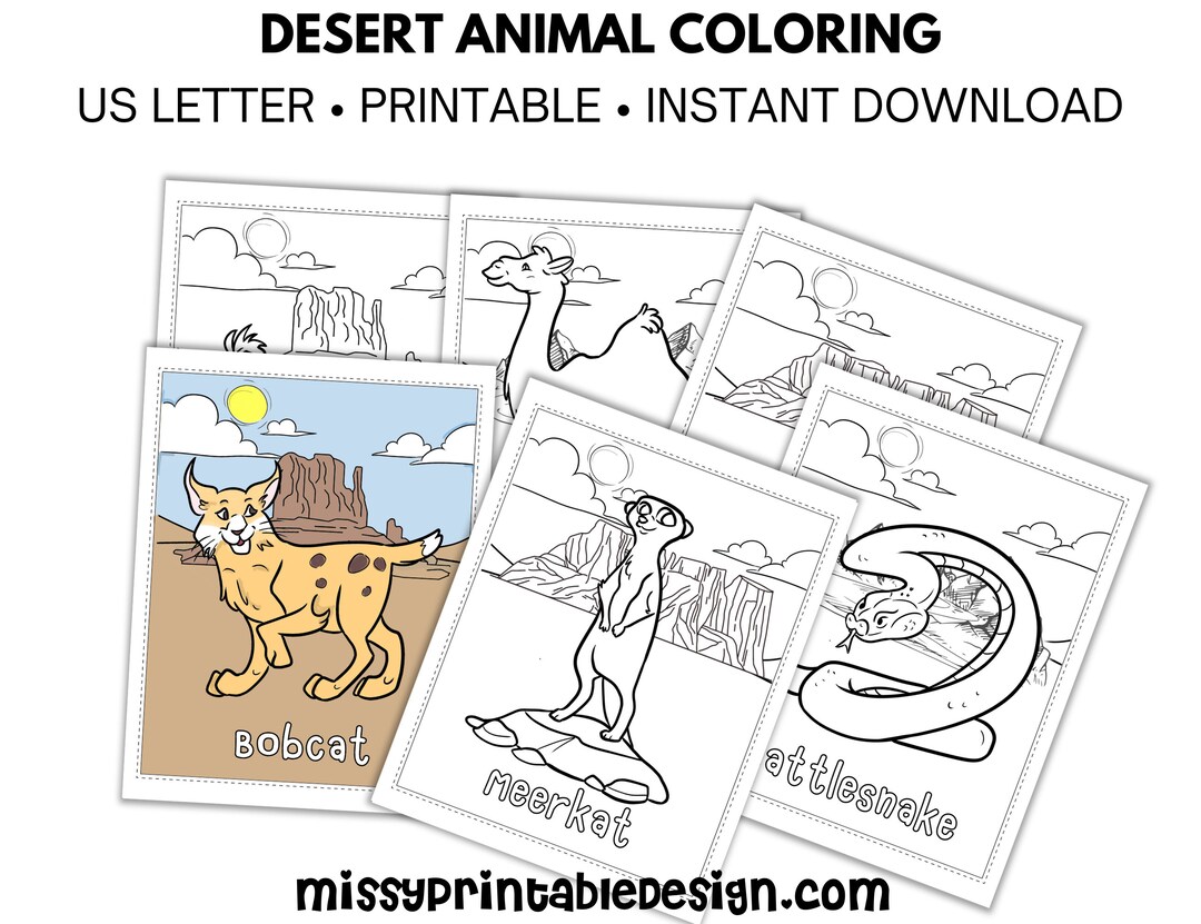 Desert Animals Coloring Pages, Printable Animal Coloring Pages, Desert ...