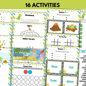 Dinosaur Activity Pages, Dinosaur Games, Printable Dinosaur Coloring ...