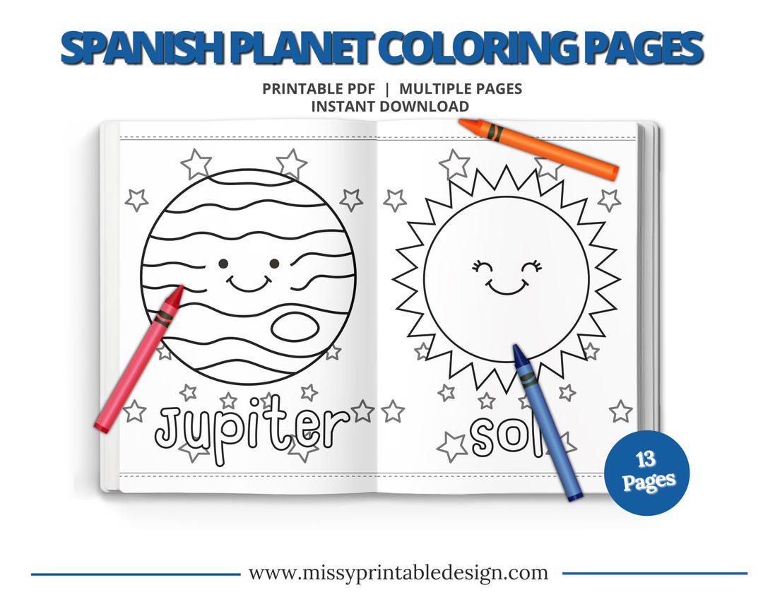 Spanish Planet Coloring Pages, Printable Kids Solar System Coloring ...