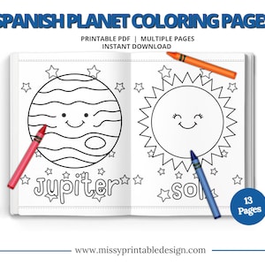 Spanish Planet Coloring Pages, Printable Kids Solar System Coloring ...