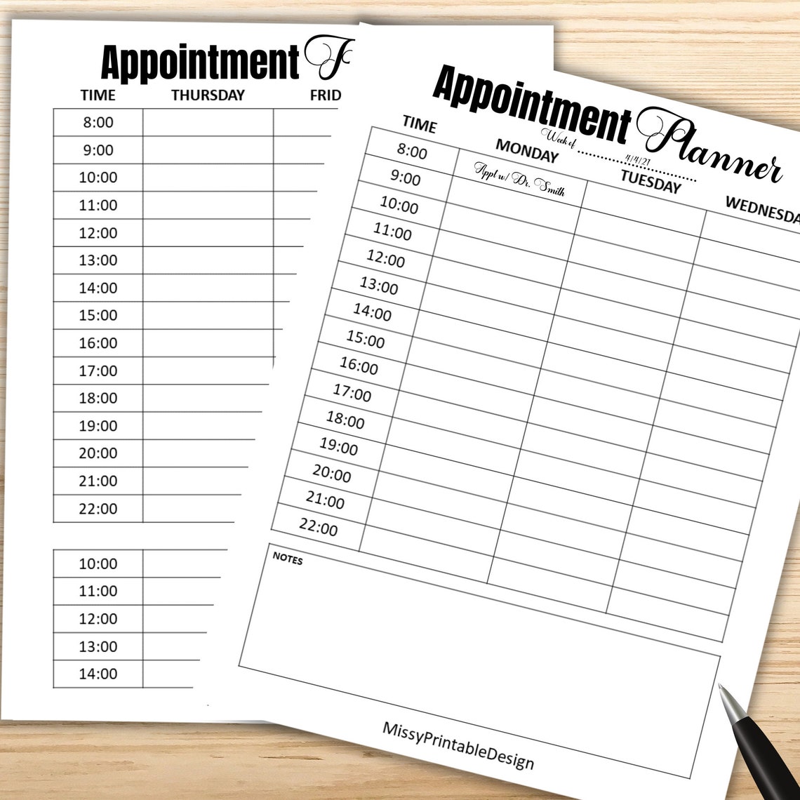 Printable Appointment Book Appointment Planner Printable - Etsy Canada
