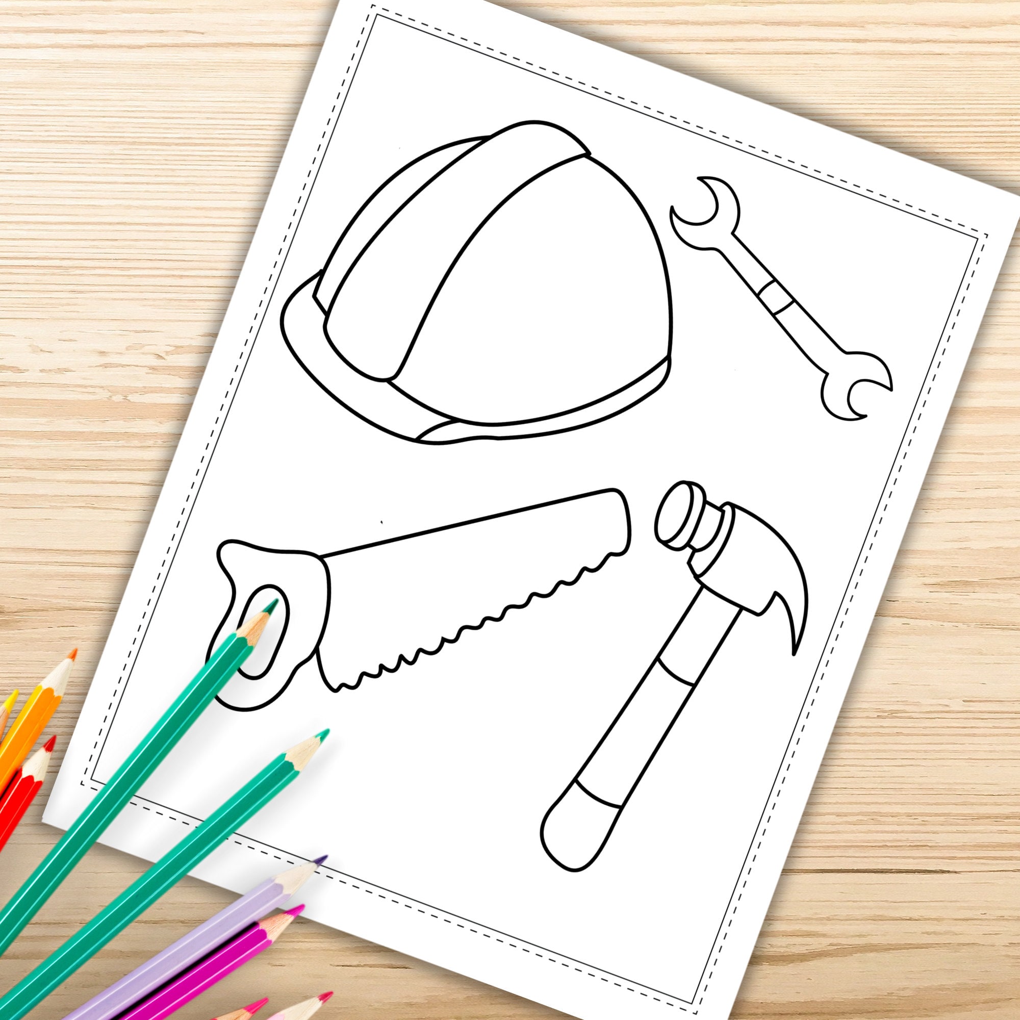 Construction Coloring Pages Printable Coloring Pages - Etsy
