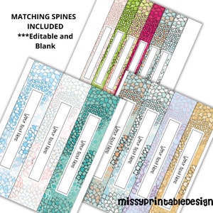 Editable Flower Binder Covers & Spines, Printable Binder Covers, Binder ...