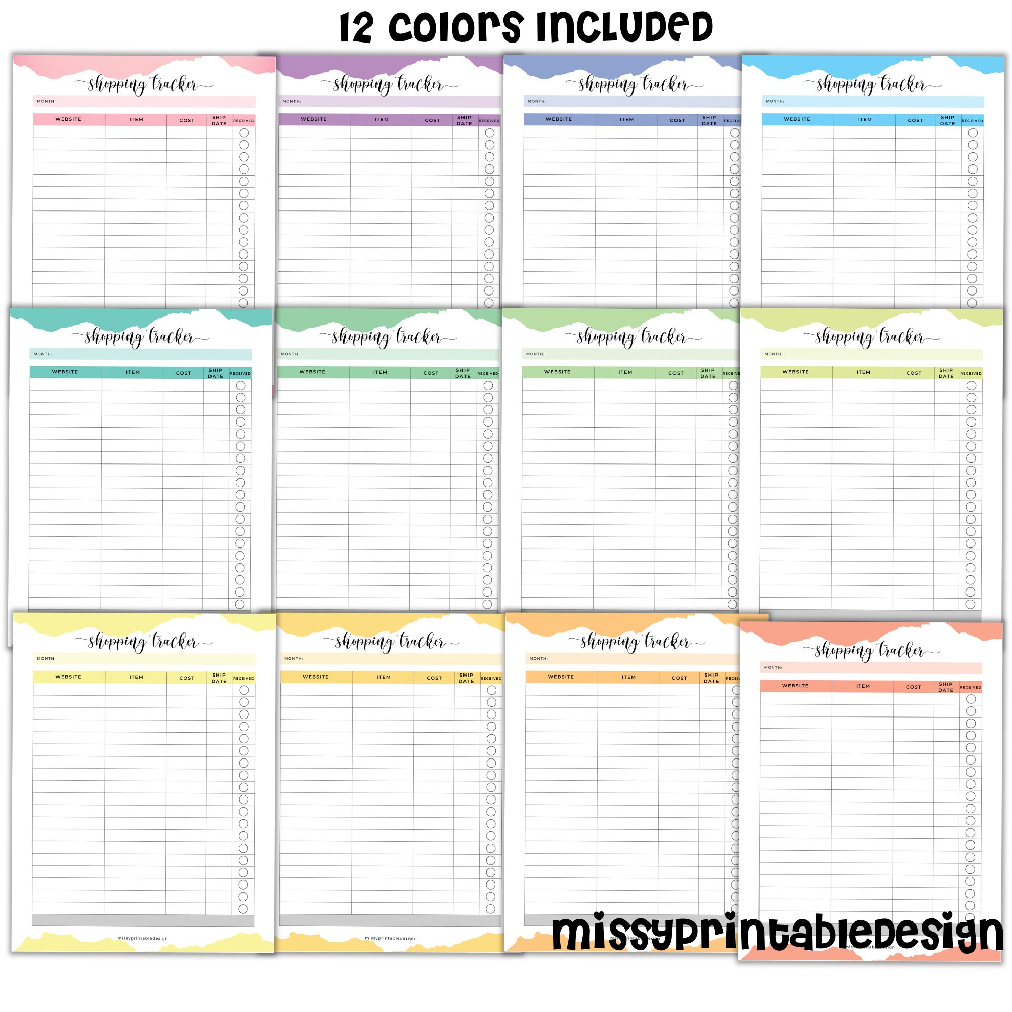 Shopping Tracker Printable Shopping Log Shopping Journal - Etsy