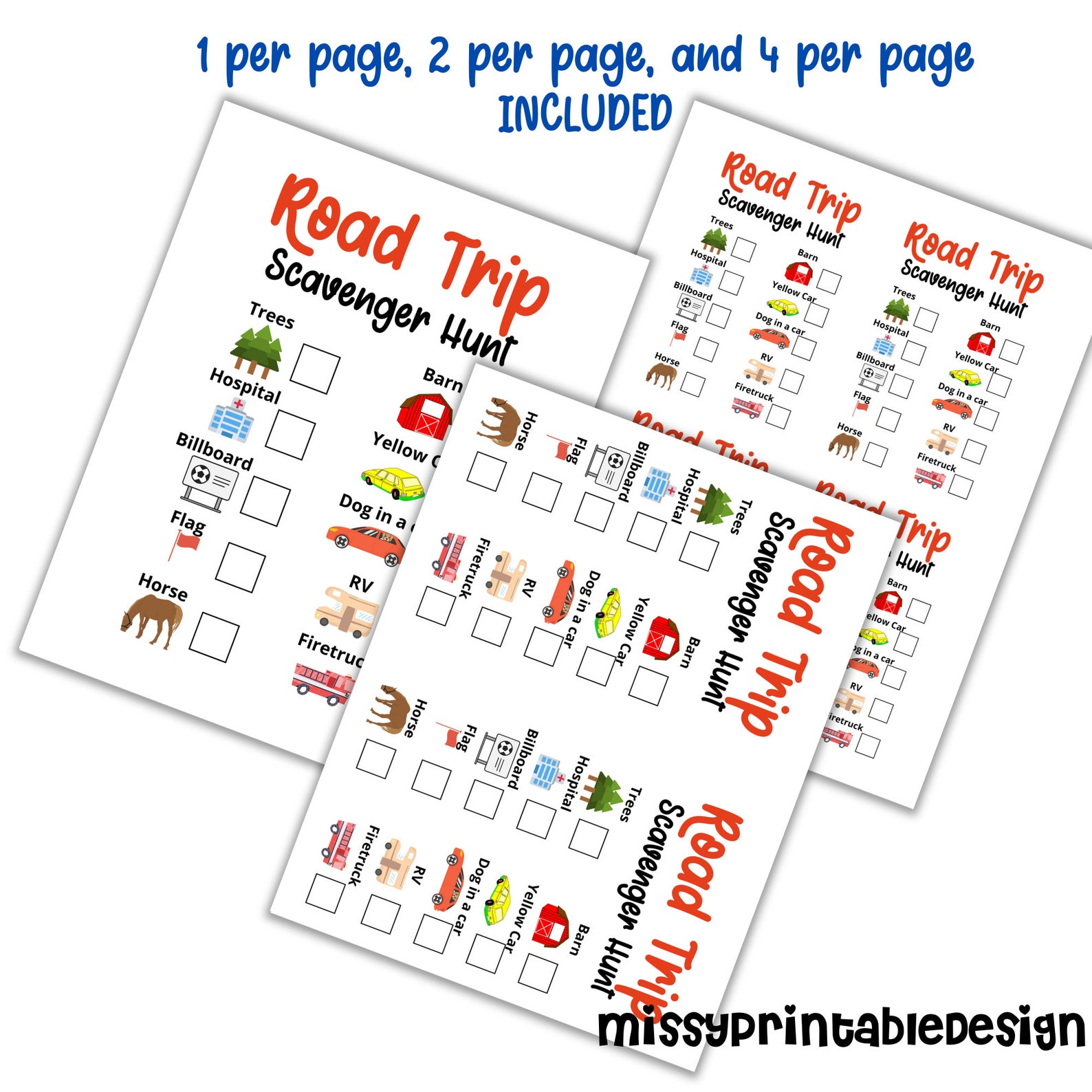 Road Trip Scavenger Hunt Printable Road Trip Scavenger Game - Etsy