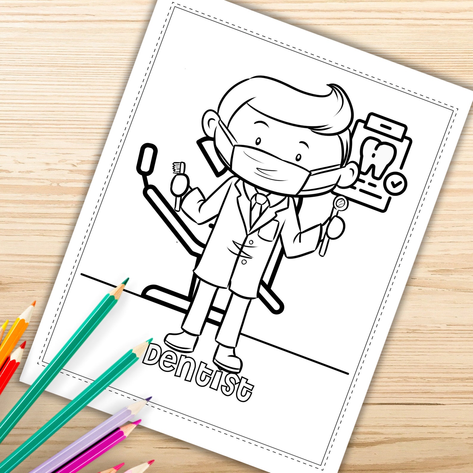 Occupation Coloring Pages for Kids Job Coloring Pages | Etsy