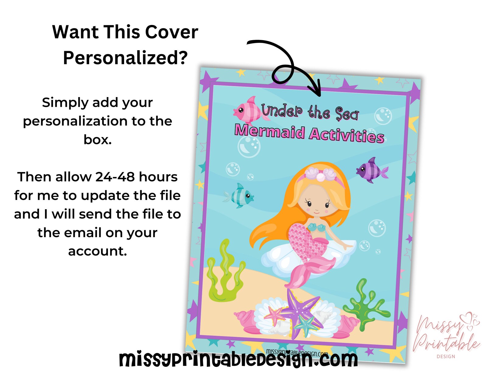 Mermaid Coloring & Activity Book: Printable Party Favors (PDF) - Etsy