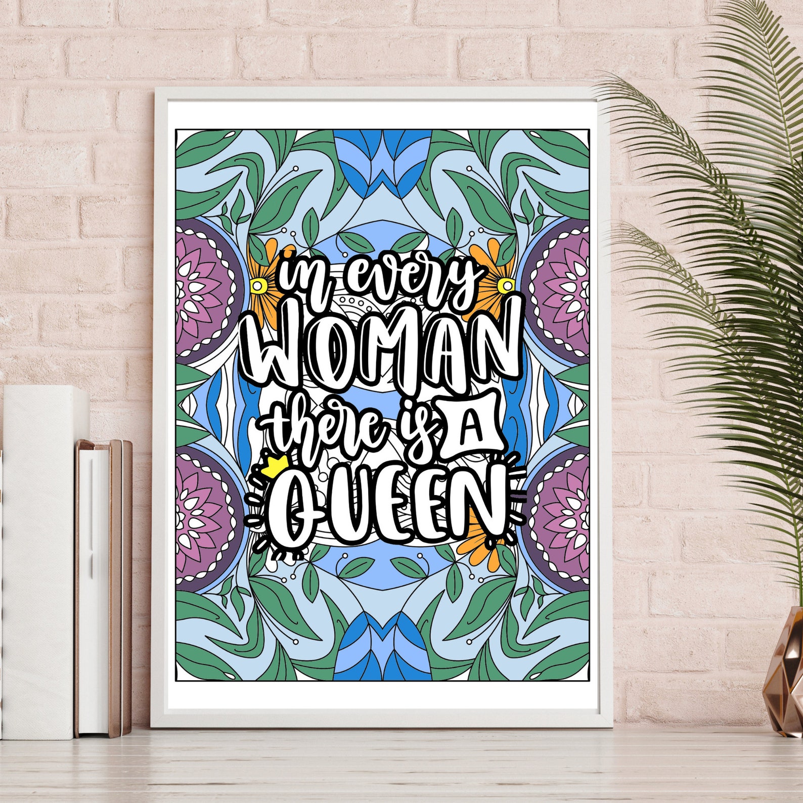 Woman Power Coloring Pages Adult Coloring Pages Pattern - Etsy