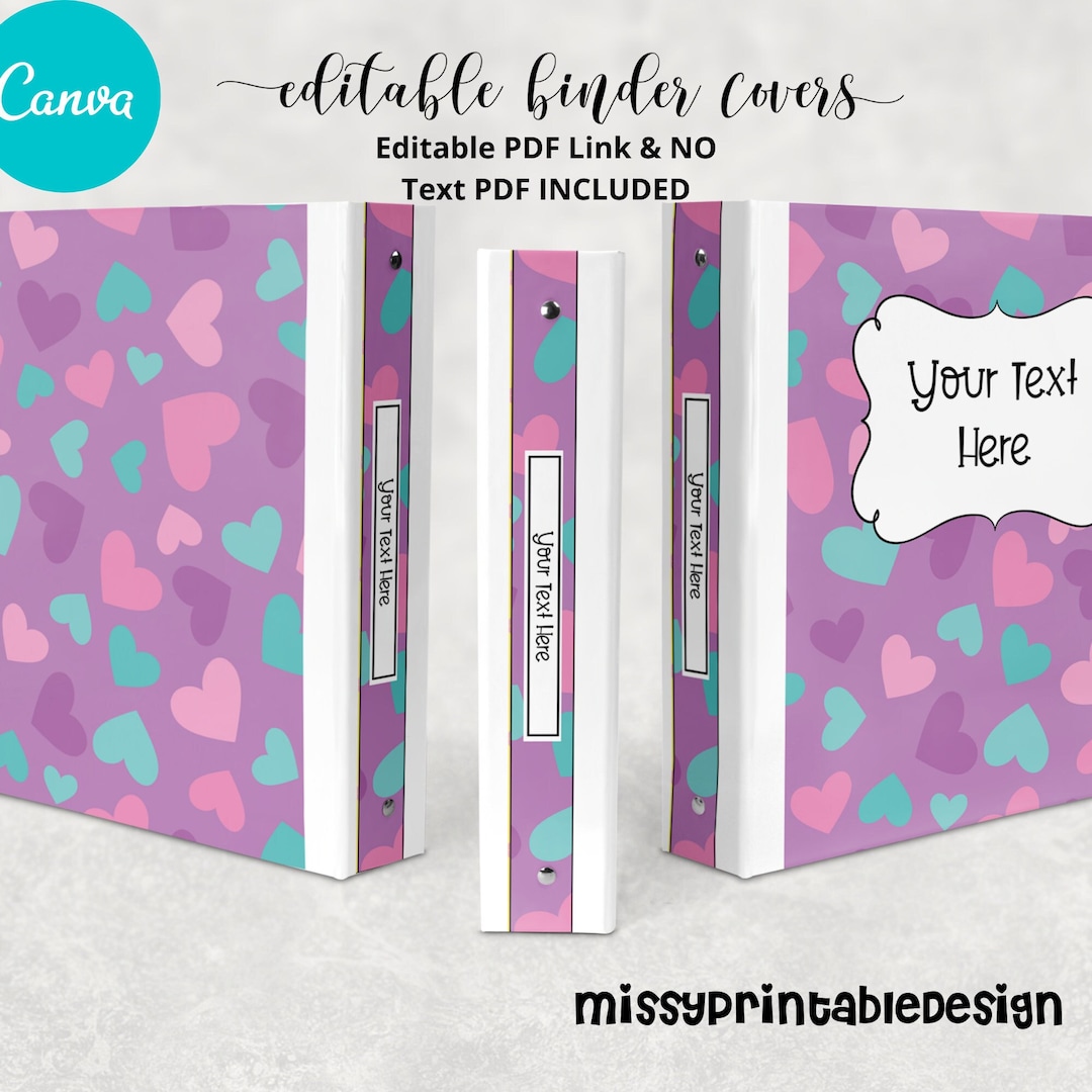 Editable Binder Covers & Spines- Pattern Themed, Printable Binder ...