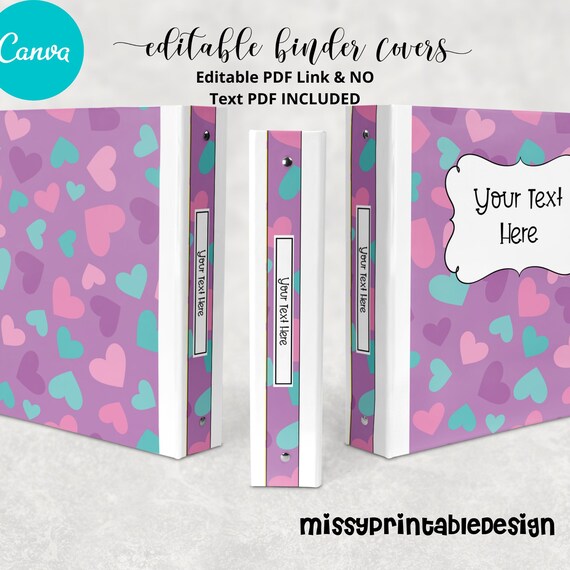Editable Binder Covers & Spines- Pattern Themed, Printable Binder ...