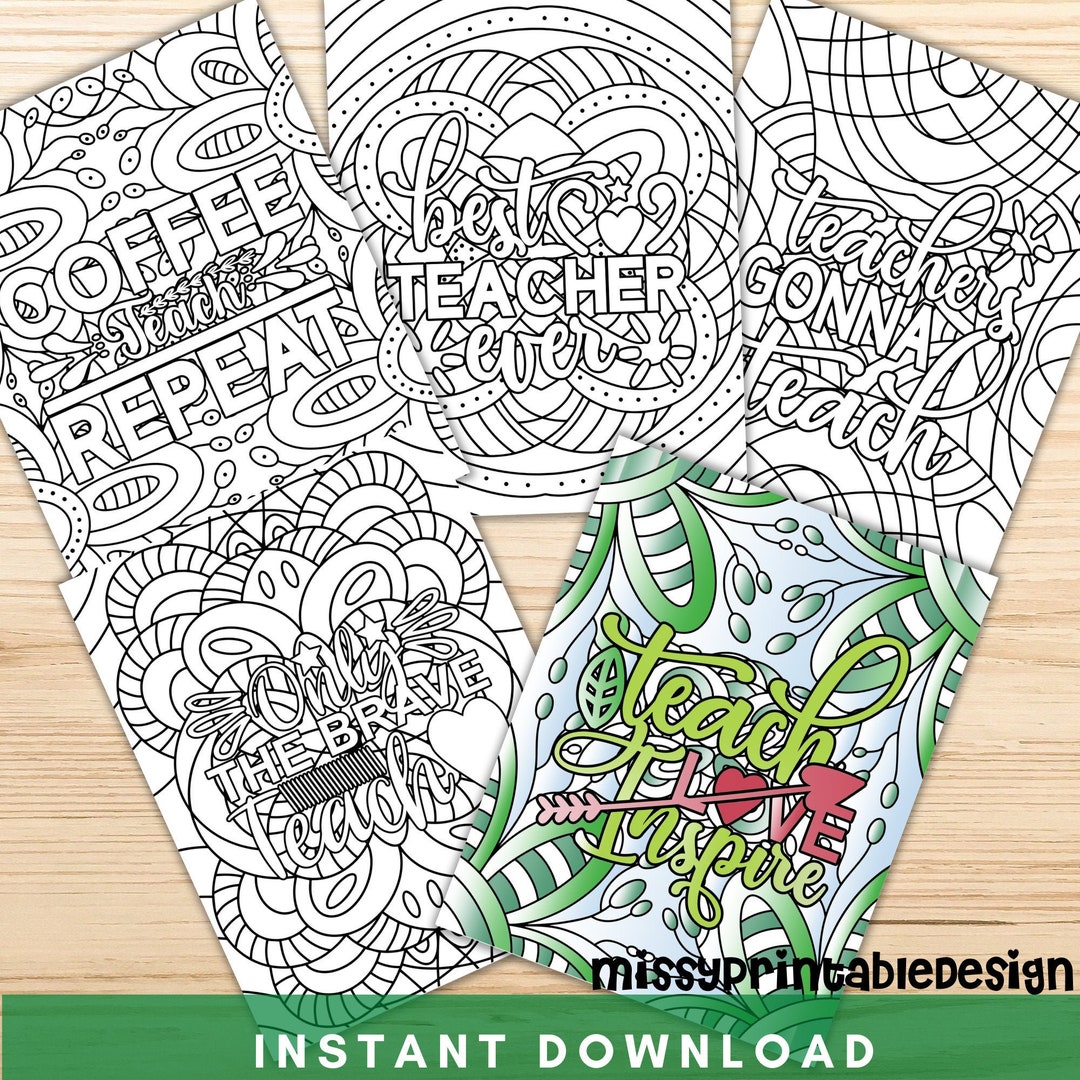 Teacher Quotes Coloring Pages, Adult Coloring Pages, Pattern Coloring ...