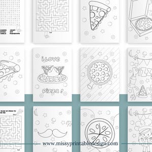 Pizza Coloring Pages, Pizza Party Printables, Pizza Birthday Party ...