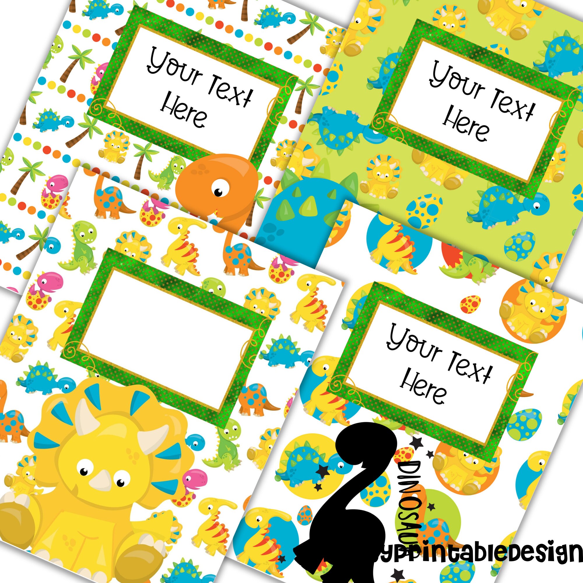 Editable Dinosaur Binder Covers Printable Binder Covers Front - Etsy