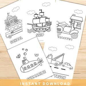 Transportation Coloring Pages, Kids Coloring, Vehicle Coloring Pages ...