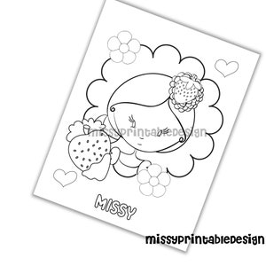 Personalized Berry Coloring Pages, Custom Berry Party Coloring Pages ...