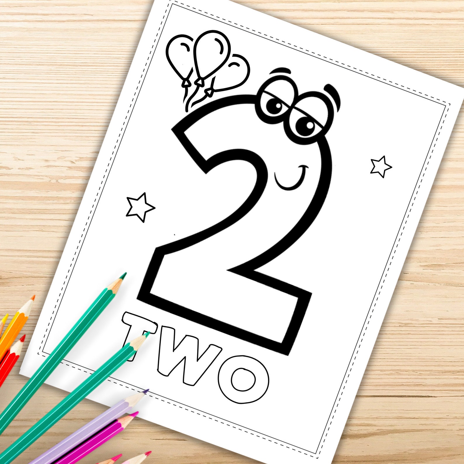 Printable Cute Number Coloring Pages Number Activity Number | Etsy