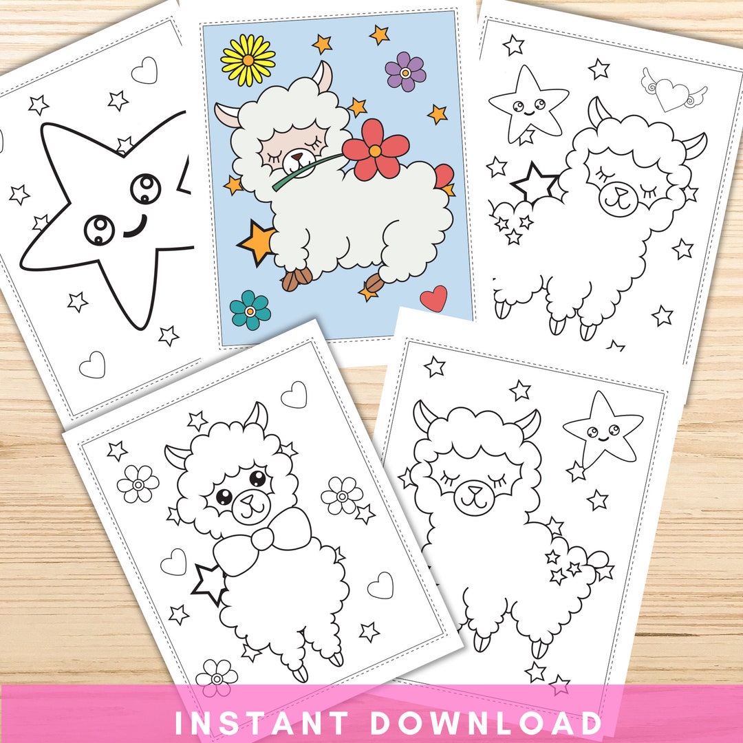 Llama Coloring Pages, Llama Printable, Llama Activities, Printable ...