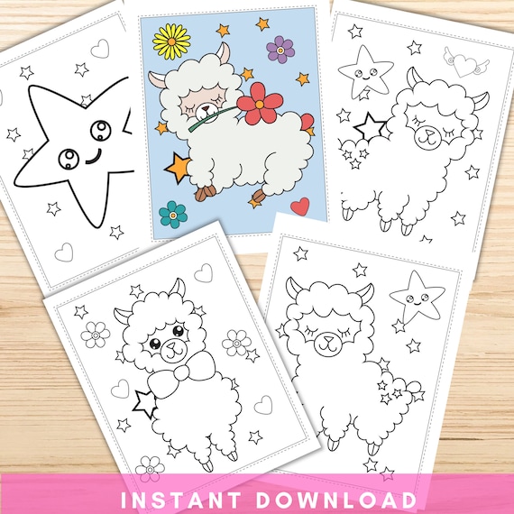 Llama Coloring Pages, Llama Printable, Llama Activities, Printable ...