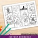 Princess Coloring Bookmarks set of 4 Printable Princess - Etsy