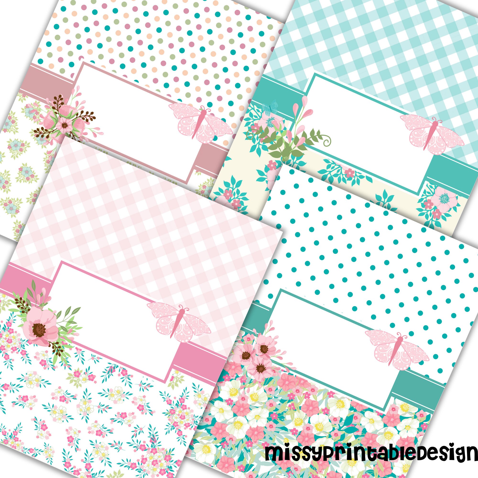 Editable Floral Binder Covers & Spines, Printable Binder Covers, Binder ...