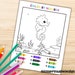 Color by Number Sea Animals for Kids, Animal Coloring Sheets, Printable ...