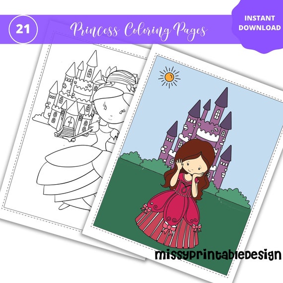 Princess Coloring Pages, Printable Princess Coloring Pages, Girl ...