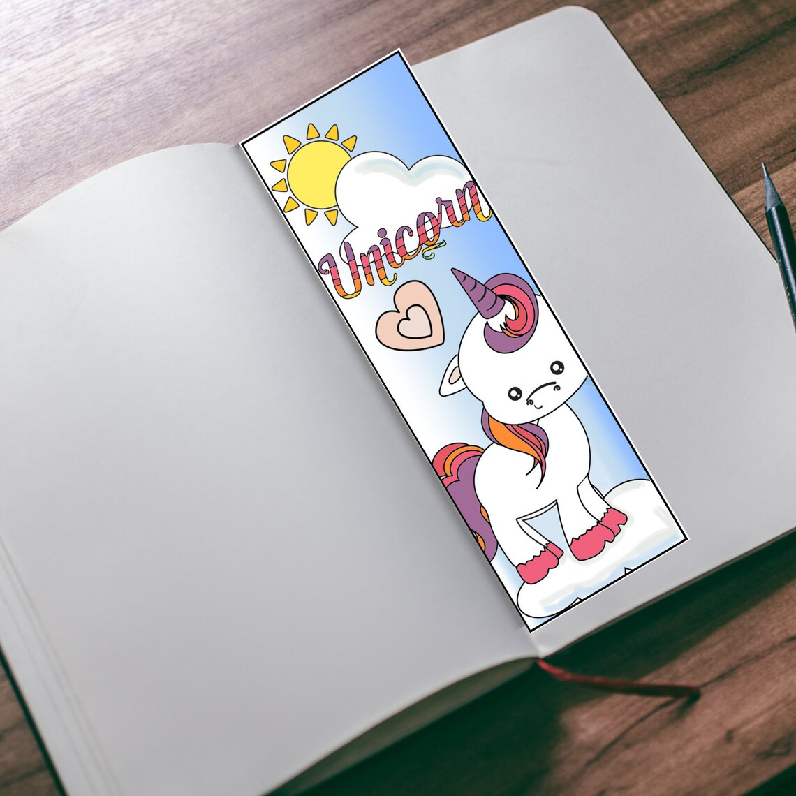 Unicorn Coloring Bookmarks set of 4 Printable Unicorn - Etsy