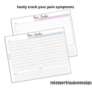 Pain Tracker, Printable Pain Log, Bullet Journal, Printable Inserts ...