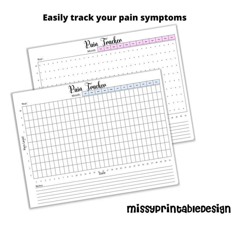 Pain Tracker Printable Pain Log Bullet Journal Printable | Etsy