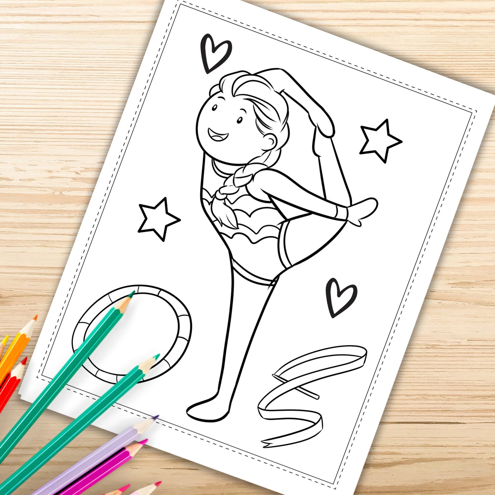 Gymnastics Coloring Pages Printable Gymnastics Coloring Book - Etsy
