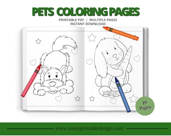 Pets Coloring Pages, Pet Friends Coloring Pages, Favorite Pets Coloring ...