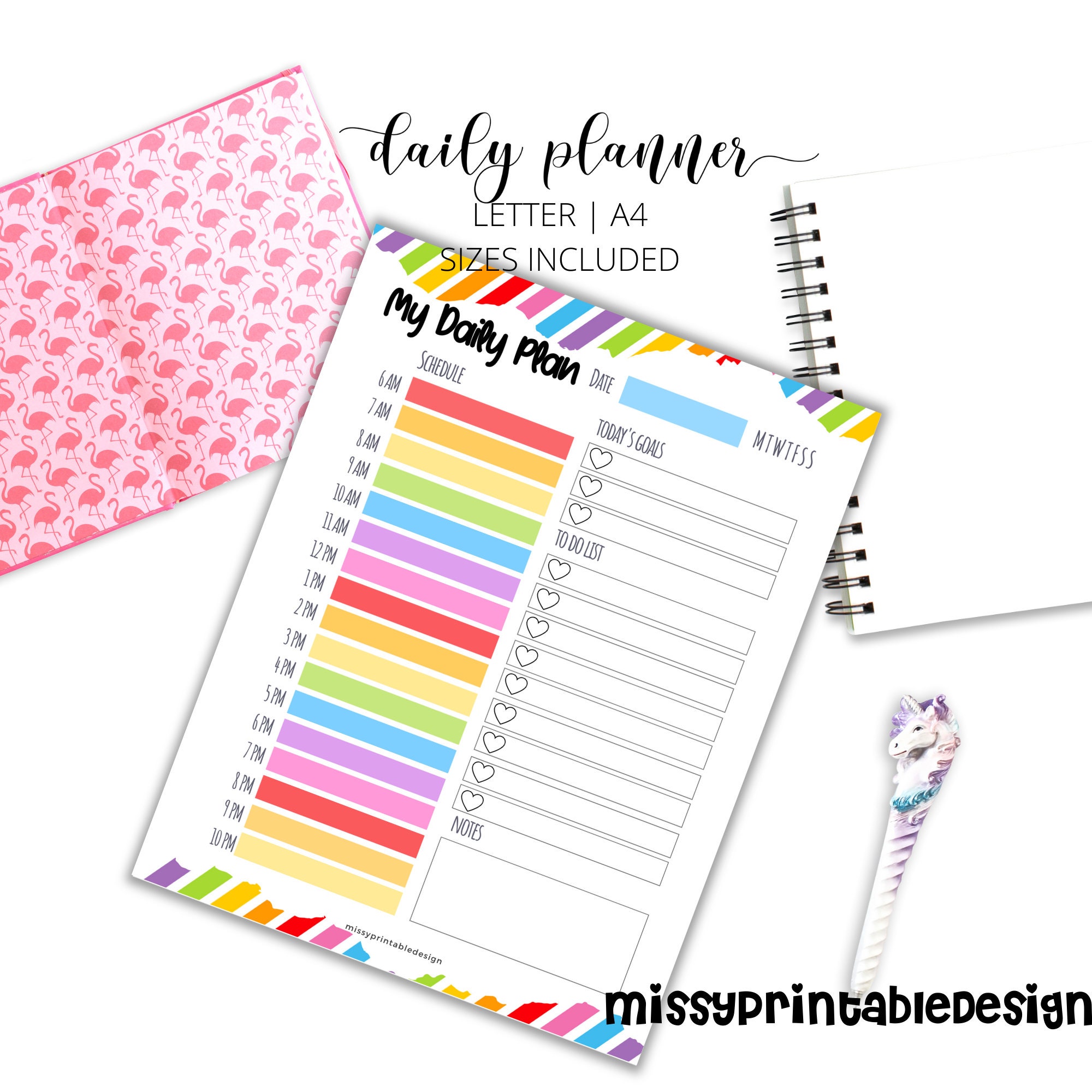 Kids Daily Planner, Printable Daily Schedule, Kids Routine Chart ...