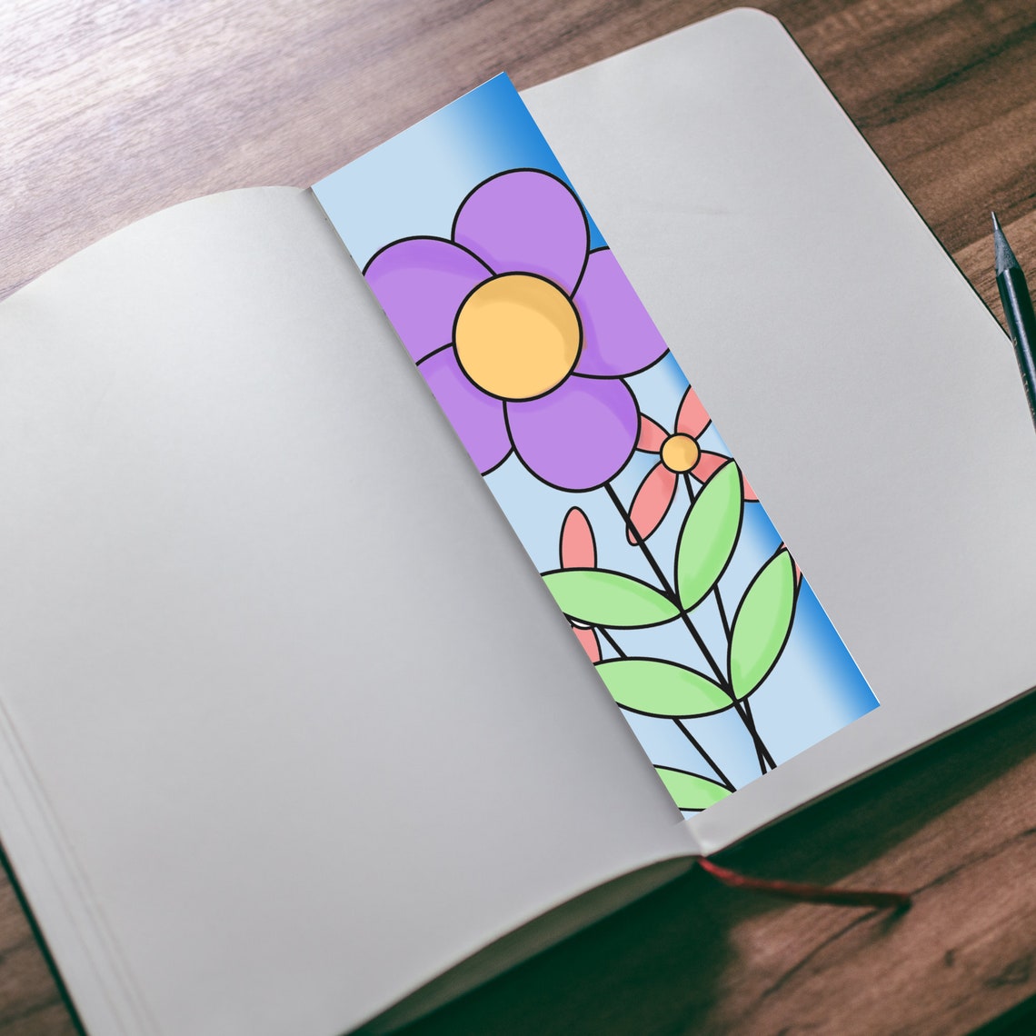 Flower Coloring Bookmarks set of 4 Printable Flower - Etsy