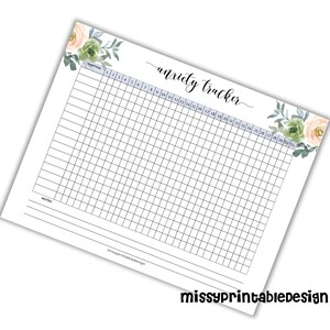 Anxiety Tracker, Printable Monthly Anxiety Chart, Anxiety Planner ...