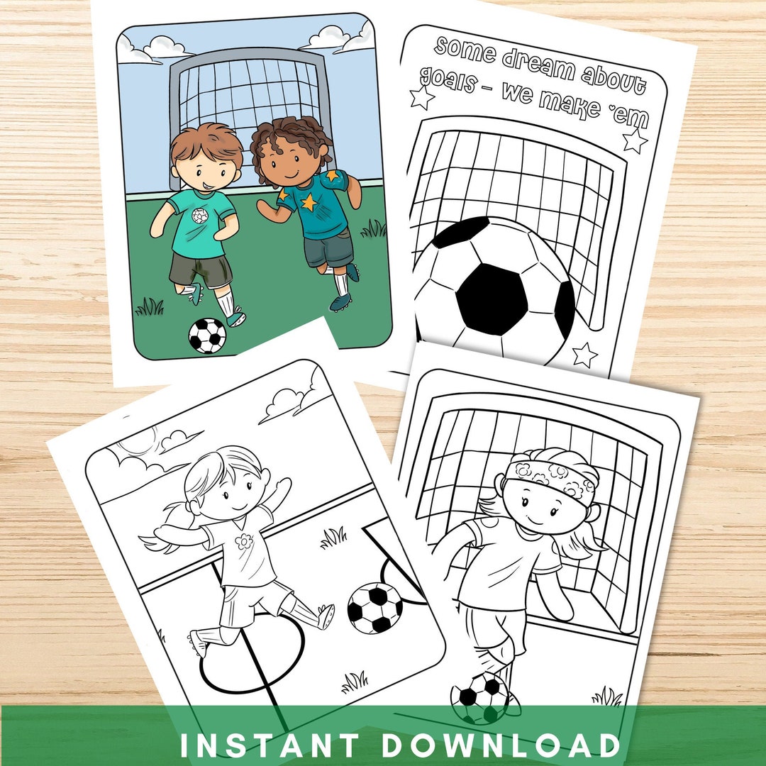 Soccer Coloring Pages, Printable Coloring Pages, Soccer Party Activity ...