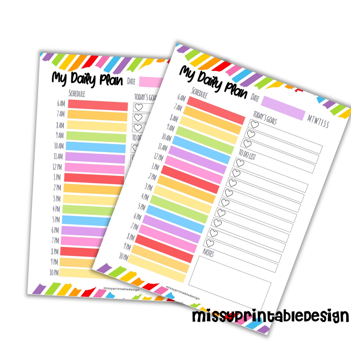 Kids Daily Planner Printable Daily Schedule Kids Routine - Etsy