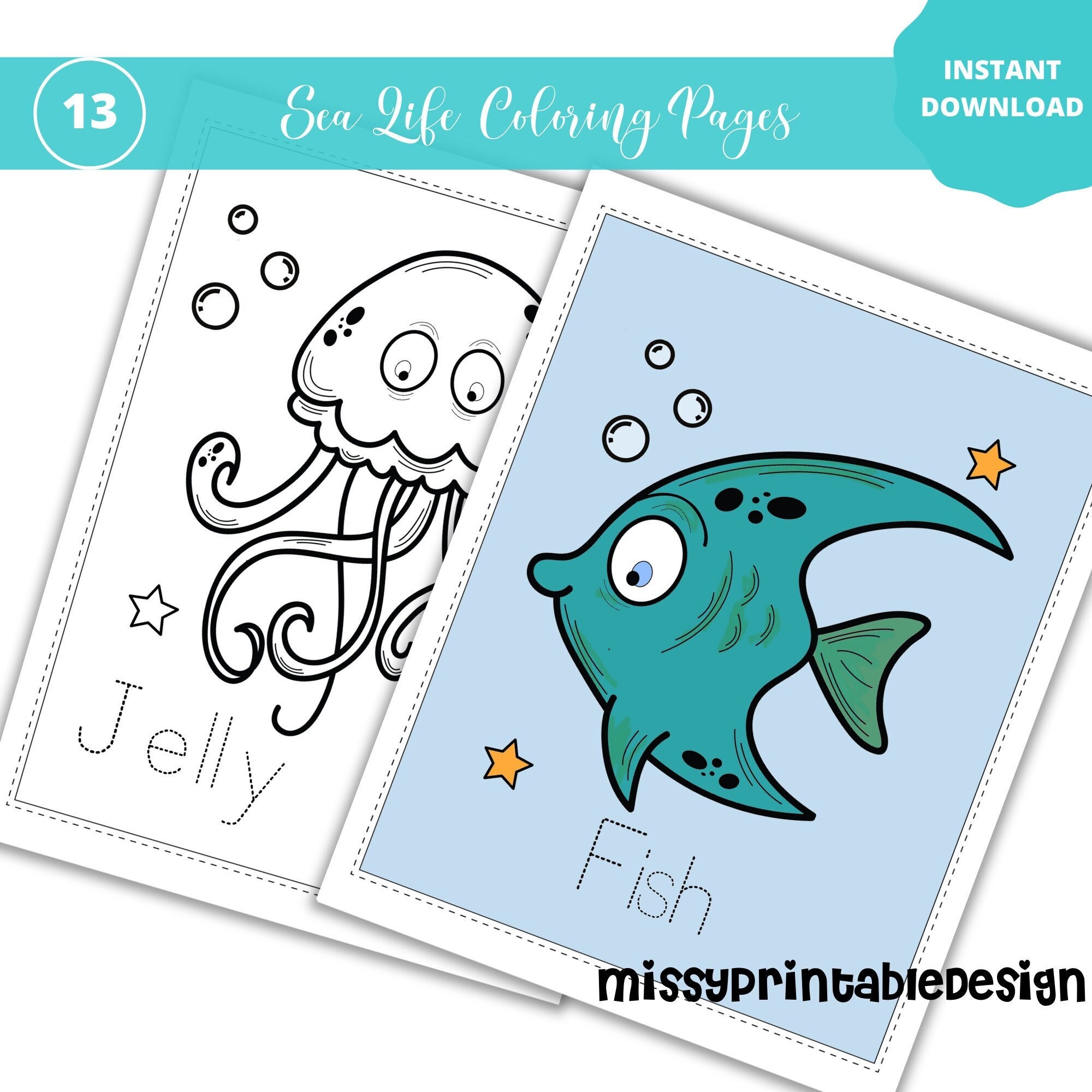 Sea Life Coloring Page