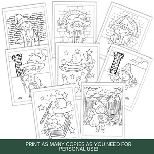 Wizard Coloring Pages, Printable Wizard Coloring Book, Wizard Party ...