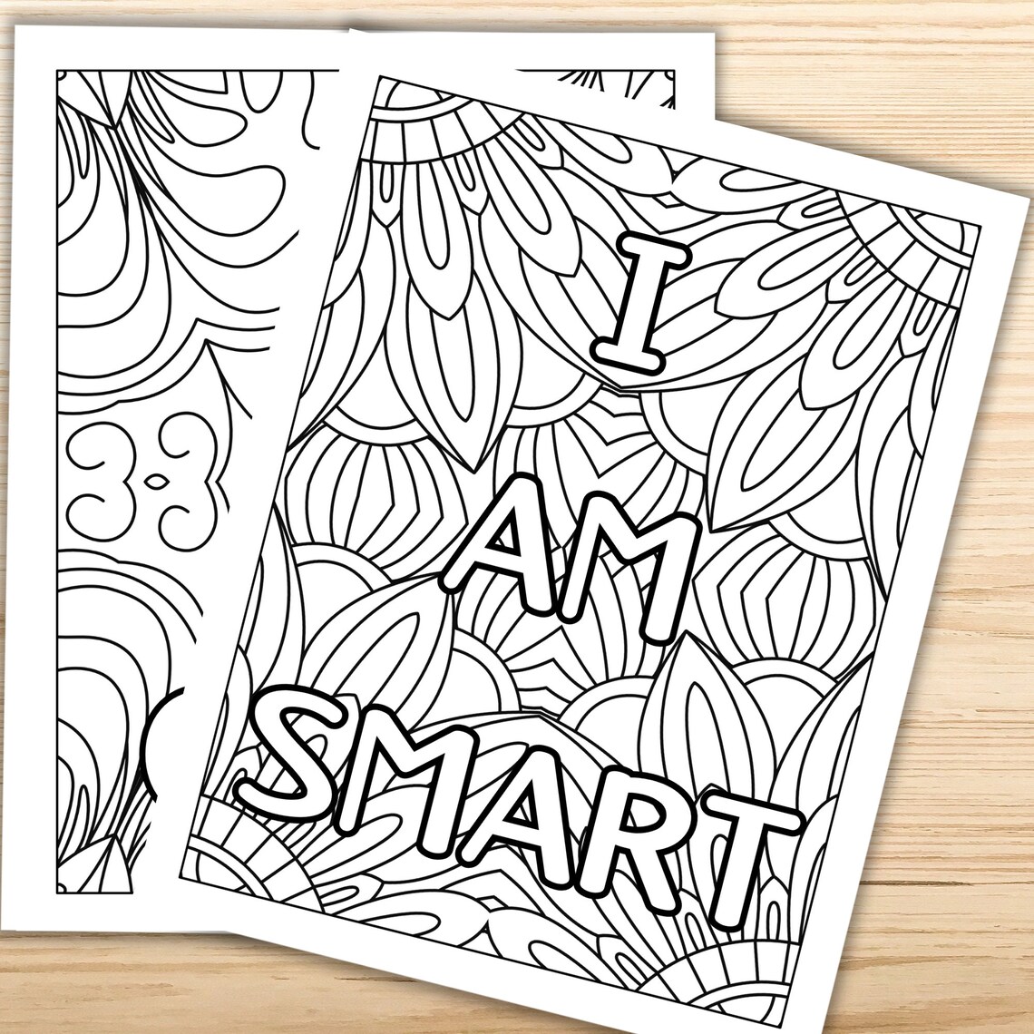 Positive Affirmation Coloring Pages Adult Coloring Pages | Etsy